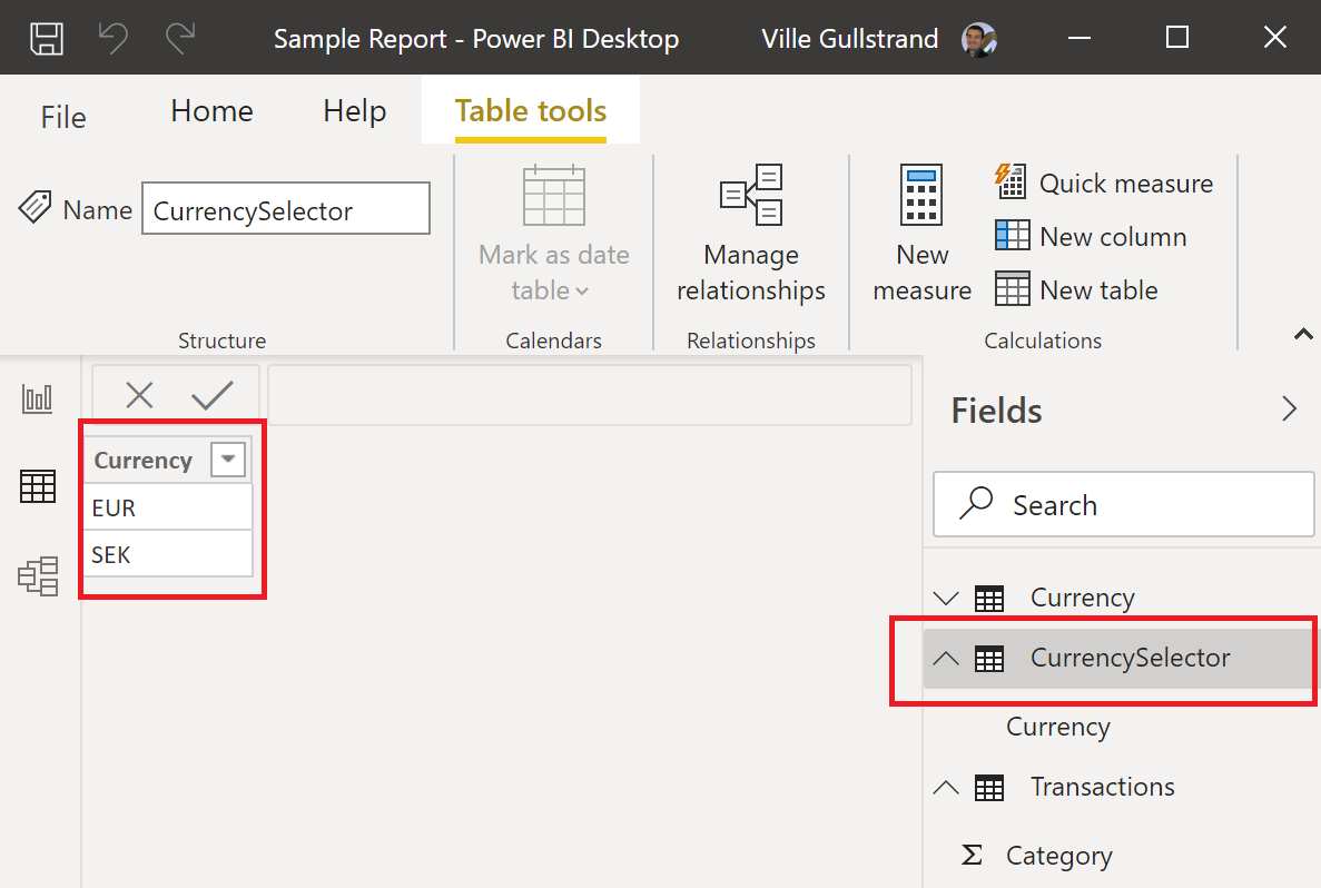 Switching currency in Power BI – Ville Gullstrands blogg